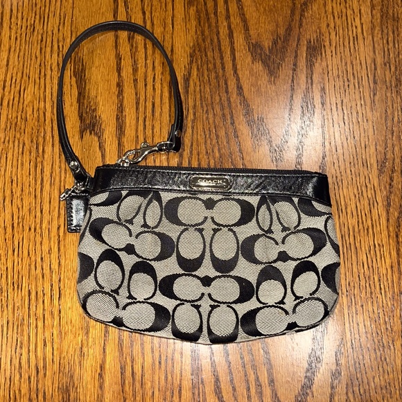 Coach | Bags | Coach Black Label Print Wristlet | Poshmark